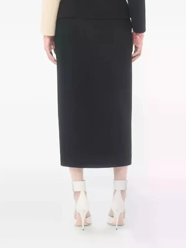 Valentino Garavani Wool Crepe Midi Skirt
