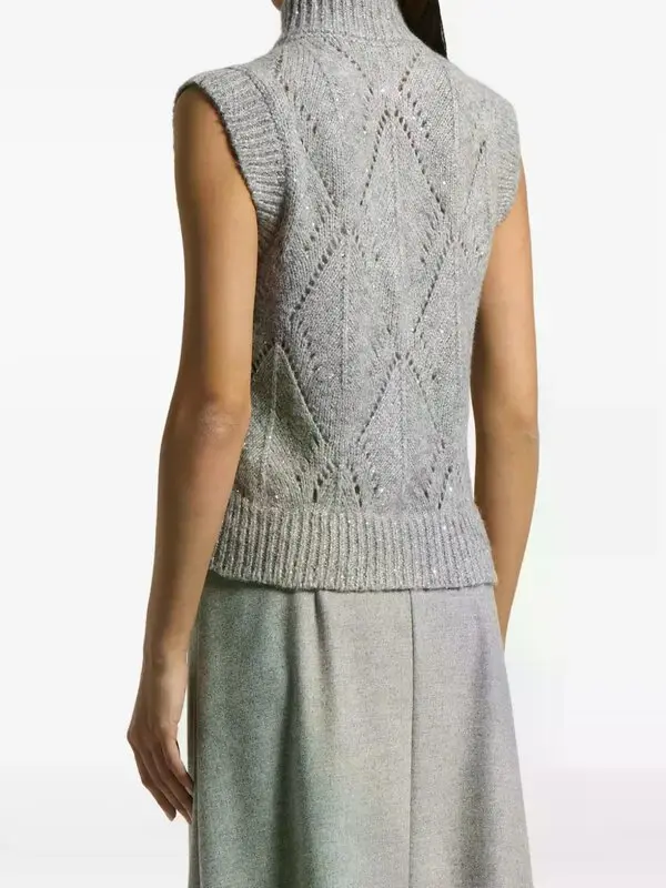 Peserico Zip-front Sleeveless Cardigan