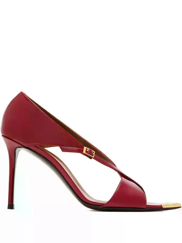 GIUSEPPE ZANOTTI 90mm Intriigo Croisée Crystal Sandals - Red