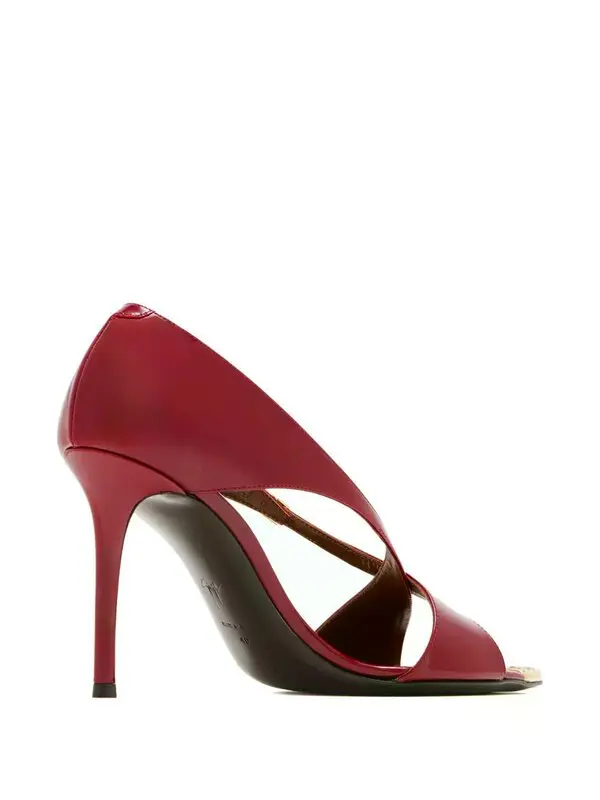 GIUSEPPE ZANOTTI 90mm Intriigo Croisée Crystal Sandals - Red