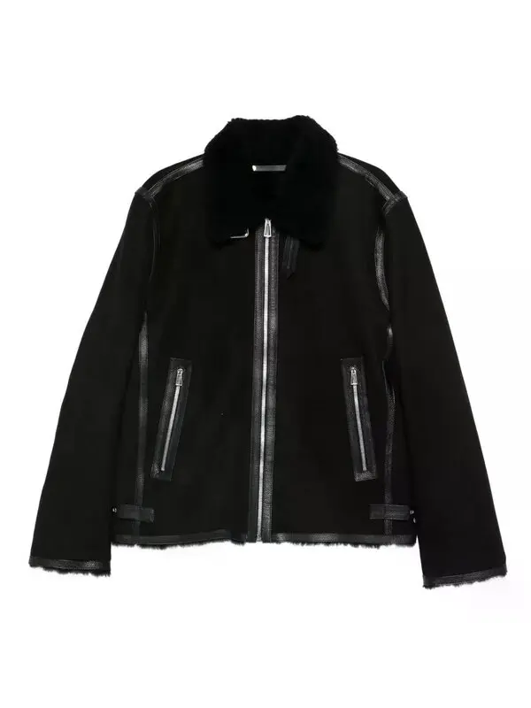 Paul Smith Shearling-trim Leather Coat