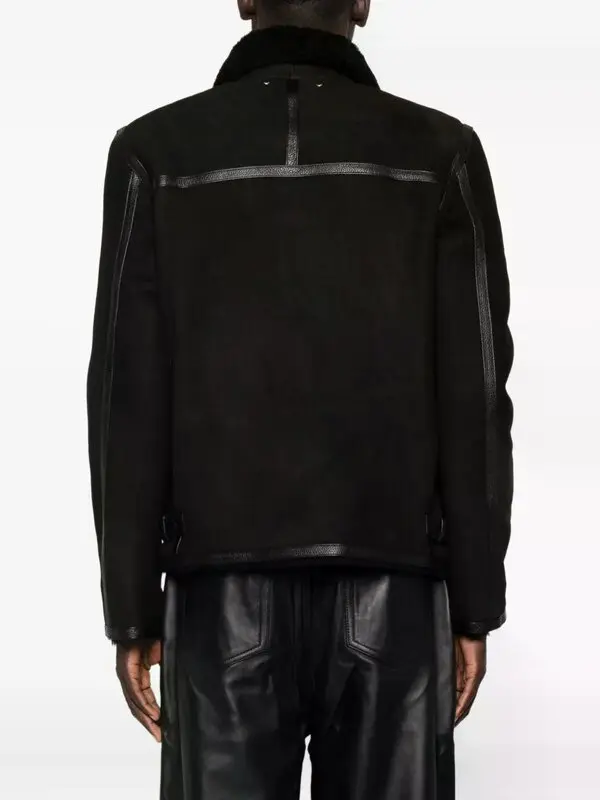 Paul Smith Shearling-trim Leather Coat
