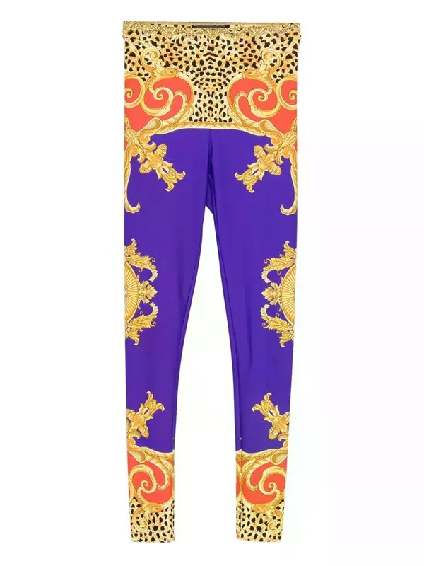 Versace Printed Leggings - Yellow