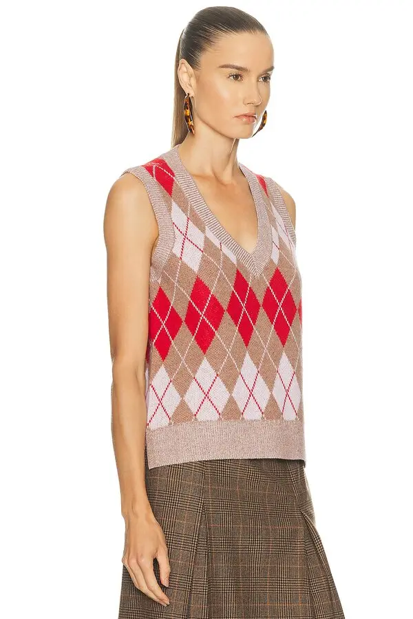 RE/DONE Argyle Knit Vest