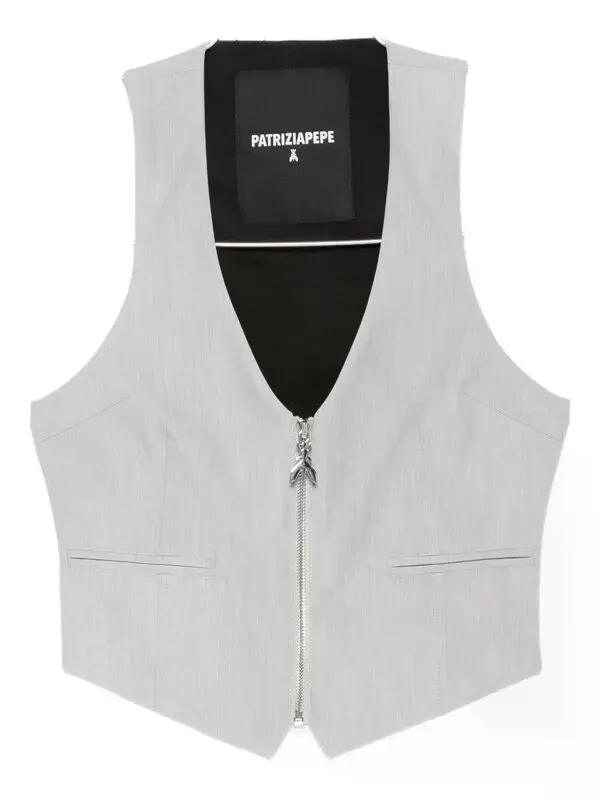 Patrizia Pepe Zip-up Waistcoat - Grey