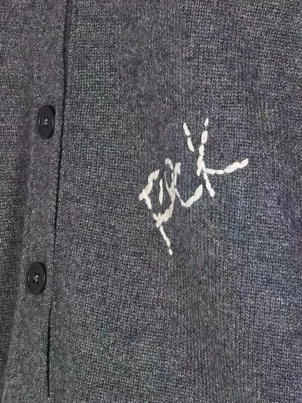 Zadig&Voltaire Cashmere Embroidered V-neck Cardigan