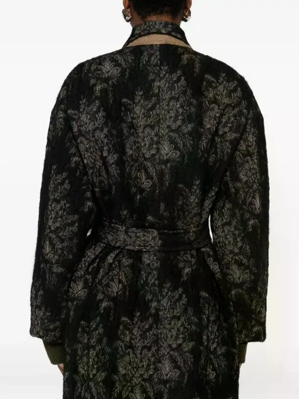 UMA WANG Floral-pattern Belted Coat