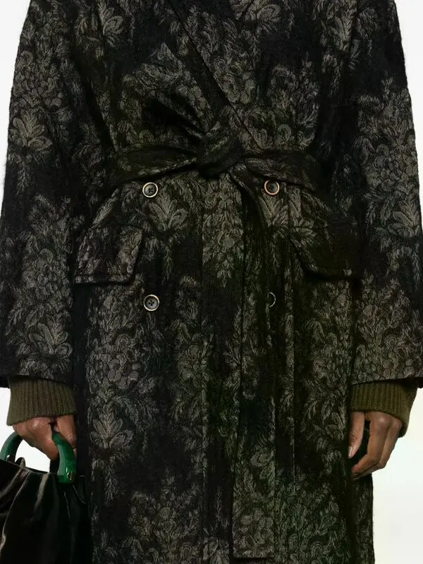 UMA WANG Floral-pattern Belted Coat