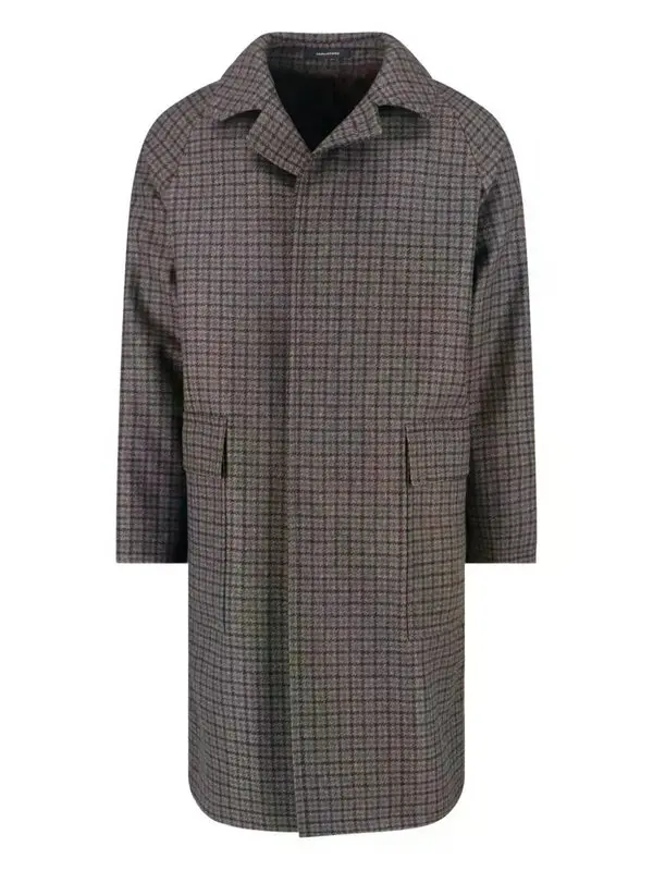 Tagliatore Check Buttoned Coat