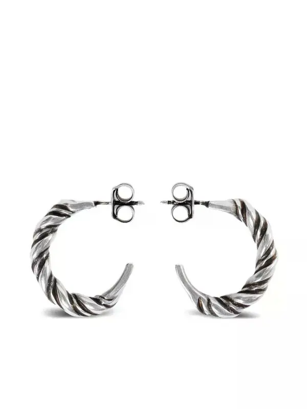 ANN DEMEULEMEESTER Babs Twisted Earrings - Silver