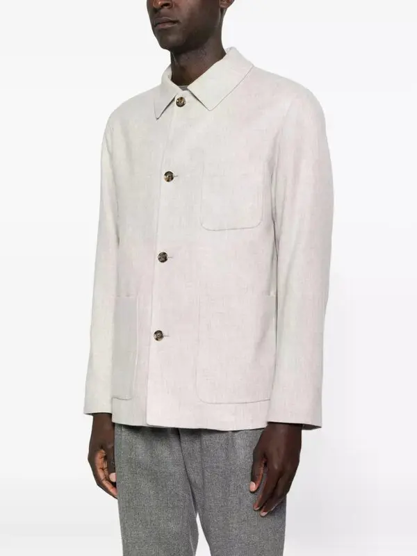 LARDINI Patch-pockets Jacket - Neutrals