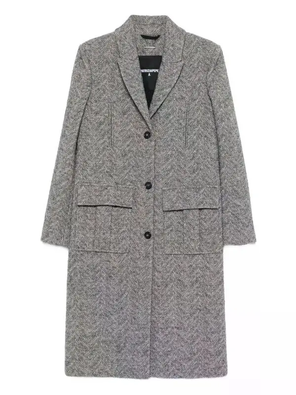 Patrizia Pepe Herringbone Overcoat