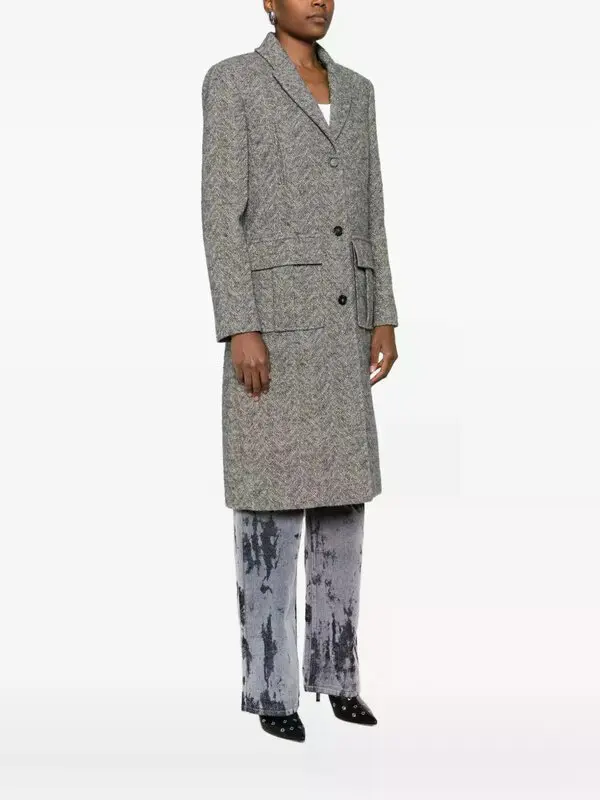 Patrizia Pepe Herringbone Overcoat