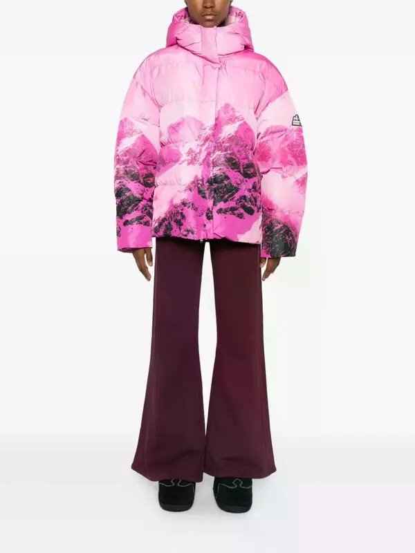 Patrizia Pepe Mountain Print Puffer Jacket