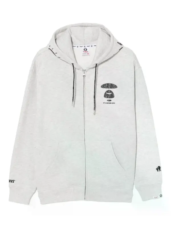 AAPE BY *A BATHING APE Logo-printed Zip Hoodie