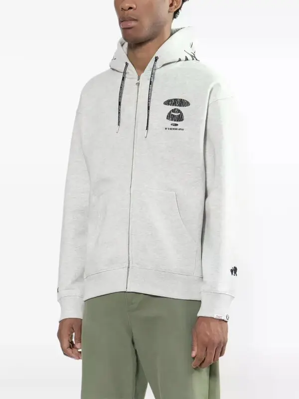 AAPE BY *A BATHING APE Logo-printed Zip Hoodie
