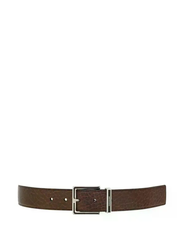 FERRAGAMO Square-buckle Leather Belt