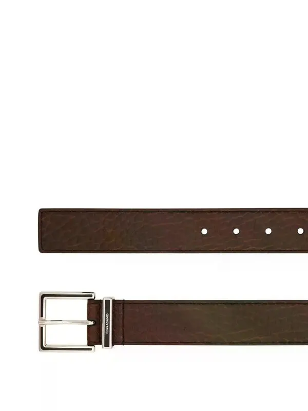 FERRAGAMO Square-buckle Leather Belt