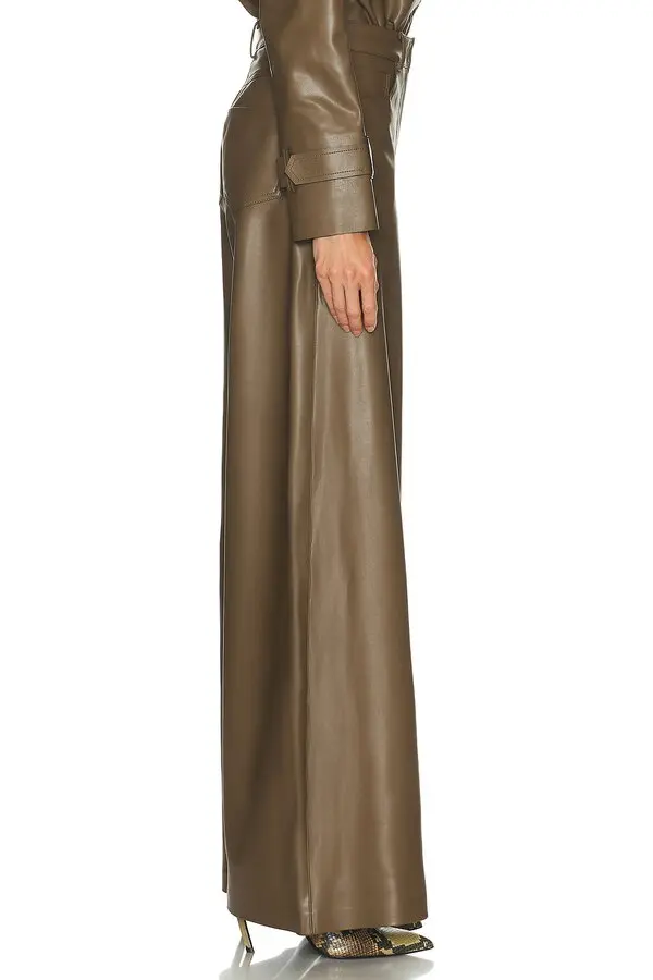 Norma Kamali Elephant Wide Leg Pant - Bark