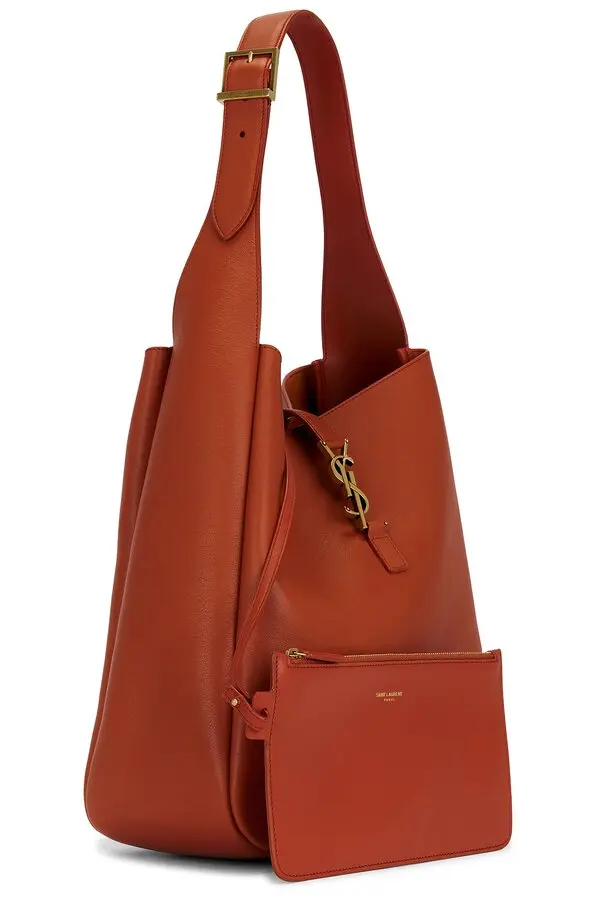 Saint Laurent Large Le 5 A 7 Shoulder Bag - Dark Mandarin