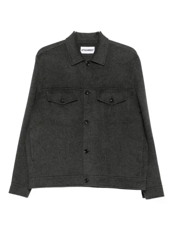 Attachment Buttoned-pocket Jacket - Grey