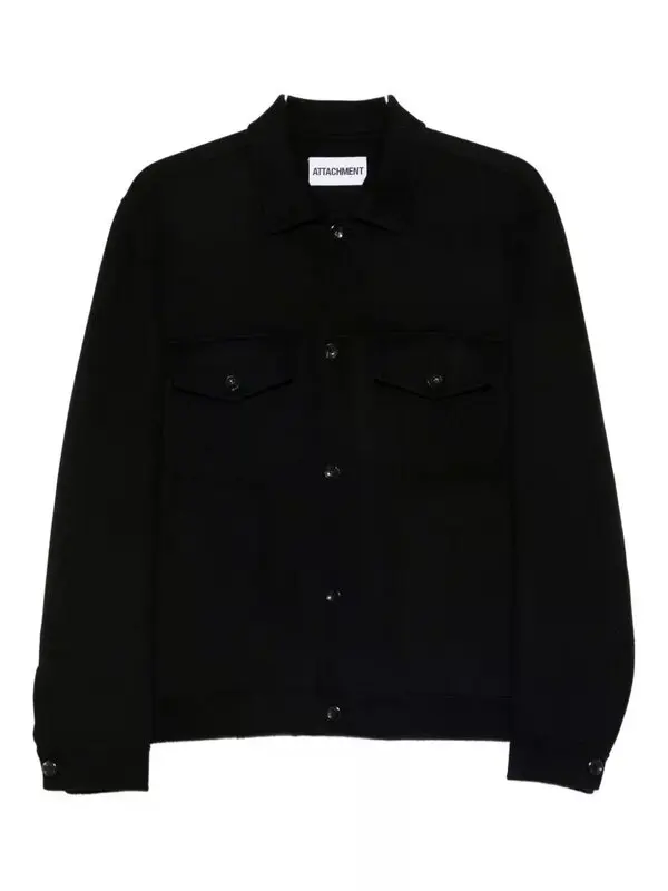 Attachment Buttoned-pocket Jacket - Black