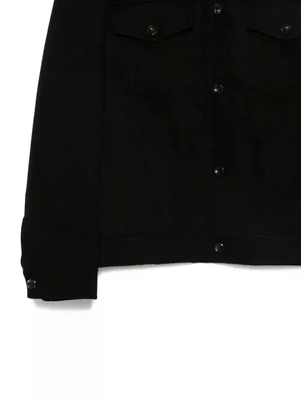 Attachment Buttoned-pocket Jacket - Black