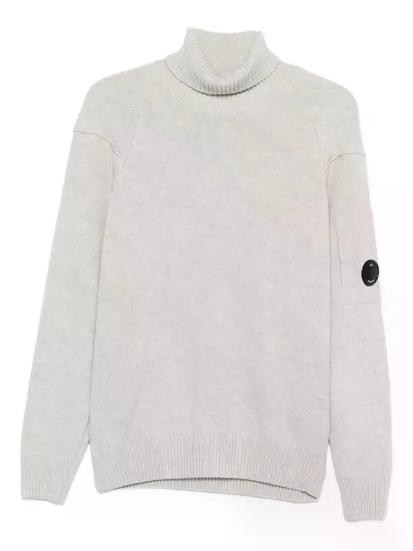 C.P. COMPANY Lens-detail Roll-neck Sweater - Grey