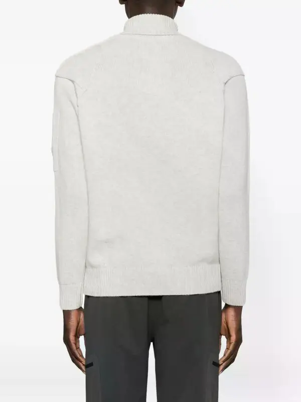 C.P. COMPANY Lens-detail Roll-neck Sweater - Grey
