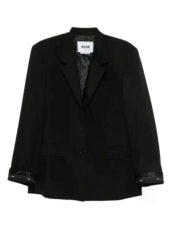 MSGM Buttoned Embellished-cuff Jacket