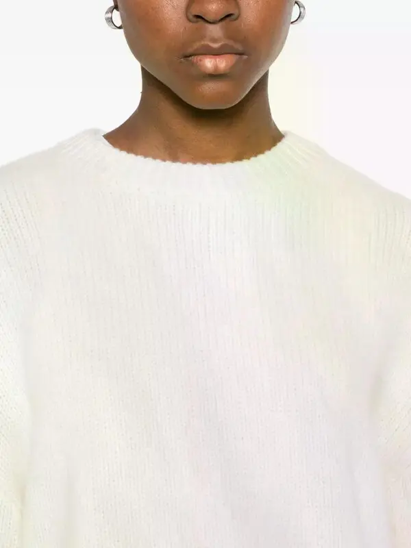 Soft Goat Chunky Knit Crewneck - Neutrals
