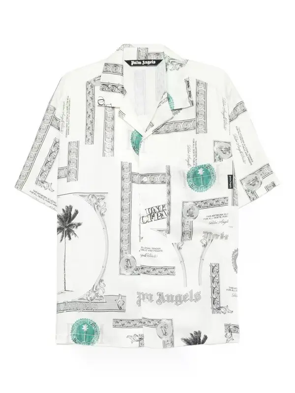 Palm Angels Graphic-print Shirt - White