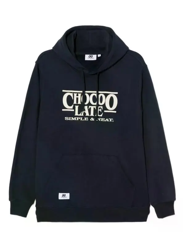 CHOCOOLATE Logo-embossed Hoodie - Blue