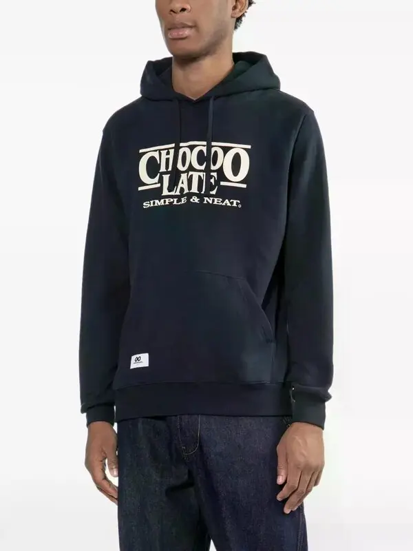 CHOCOOLATE Logo-embossed Hoodie - Blue