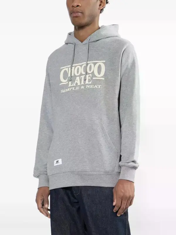 CHOCOOLATE Logo-embossed Hoodie - Grey