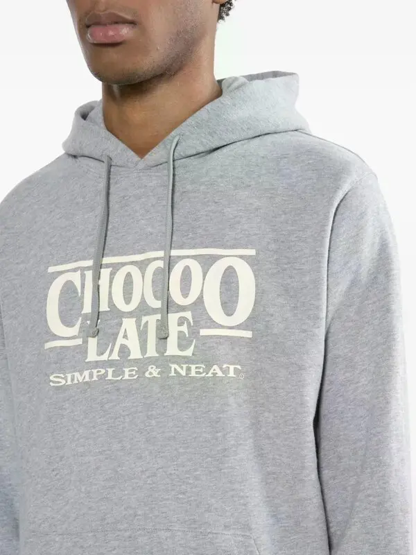 CHOCOOLATE Logo-embossed Hoodie - Grey