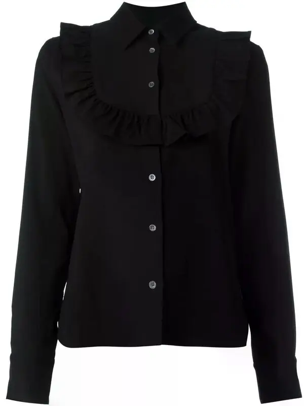 Maison Kitsuné Ruffled Panel Shirt