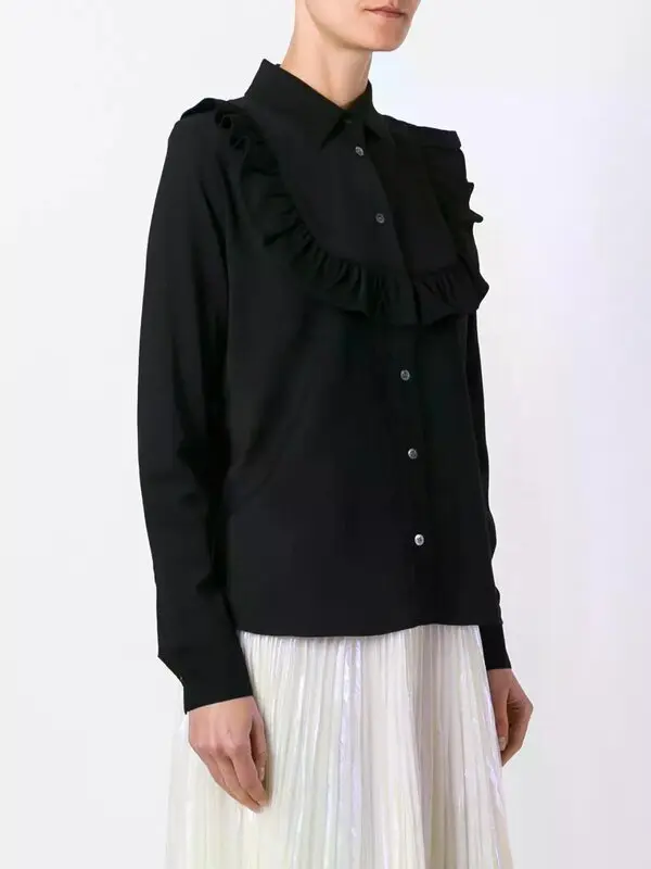 Maison Kitsuné Ruffled Panel Shirt