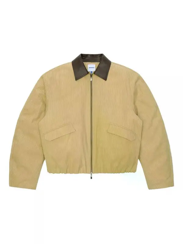 ADER ERROR Contrast-collar Long-sleeve Jacket - Neutrals