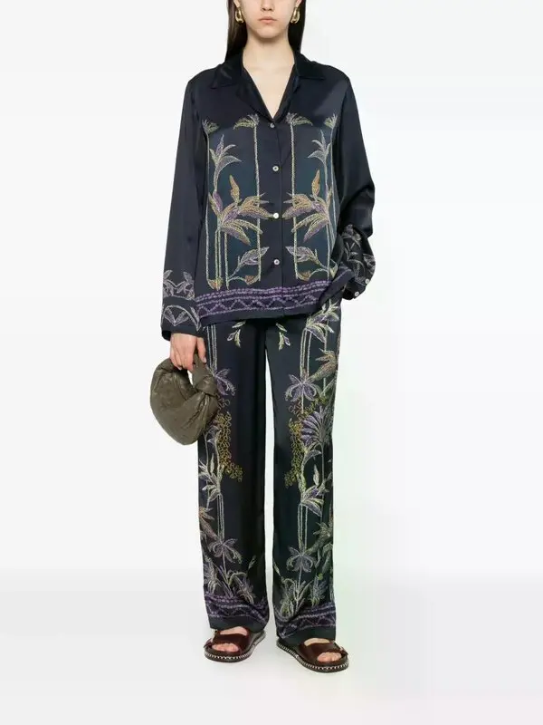 FORTE_FORTE Embroidered Floral Shirt