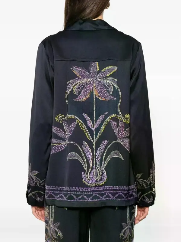 FORTE_FORTE Embroidered Floral Shirt