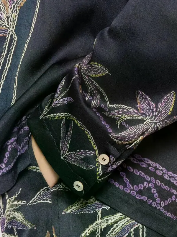 FORTE_FORTE Embroidered Floral Shirt