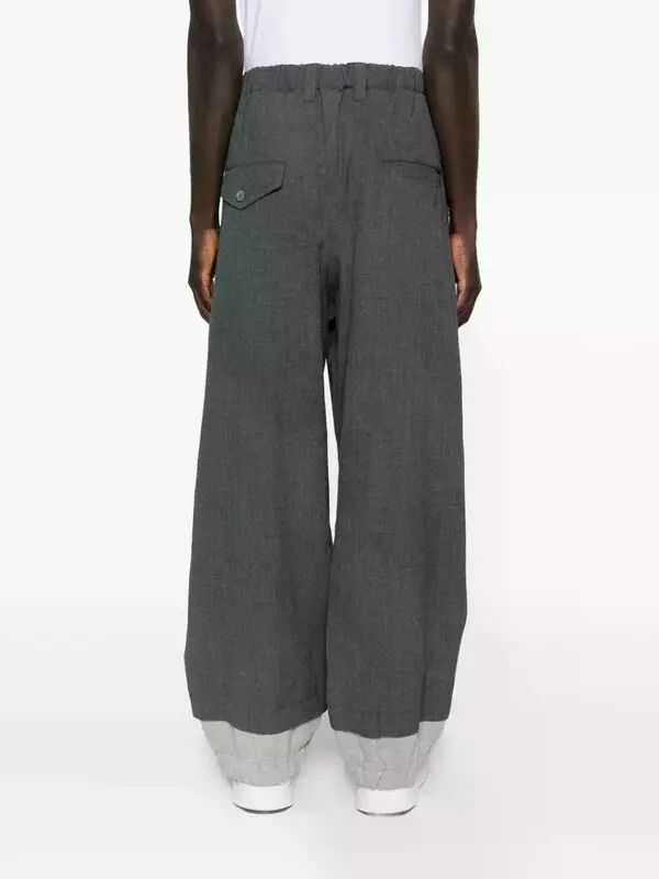 Mihara Yasuhiro Paneled Trousers With Cuffed Hem
