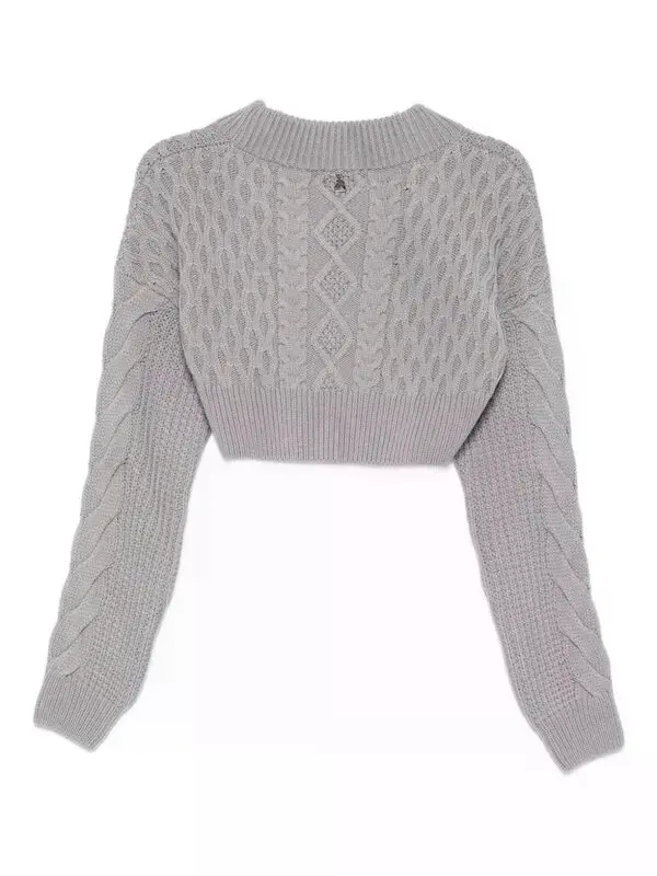 Patrizia Pepe Cable-knit Cropped Pullover