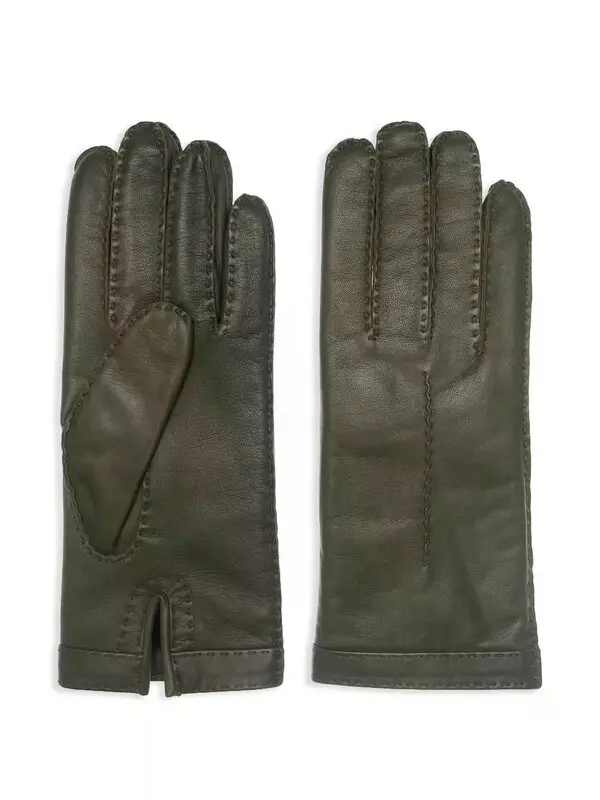 RESTELLI Leather Gloves - Green