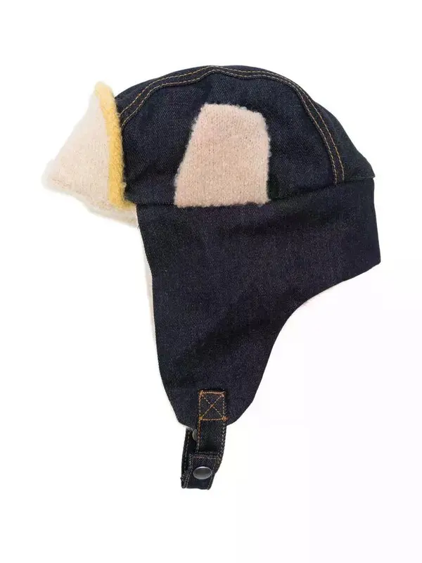CHARLES JEFFREY Shearling Trapper Hat - Blue