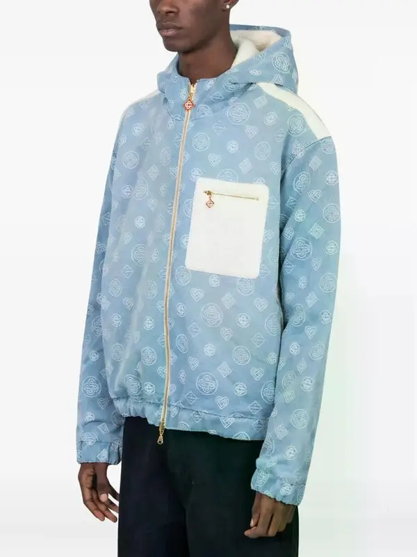 Casablanca Reversible Hooded Jacket - Blue