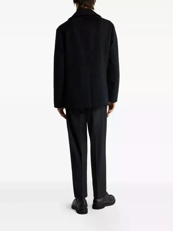 Etro Jacquard Double-breasted Pea Coat - Blue