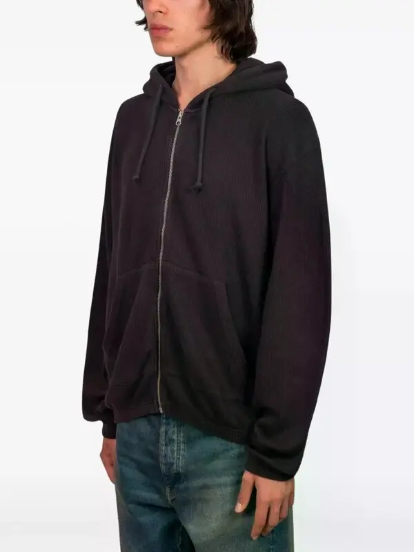 ANOTHER ASPECT Zip-front Cotton Hoodie