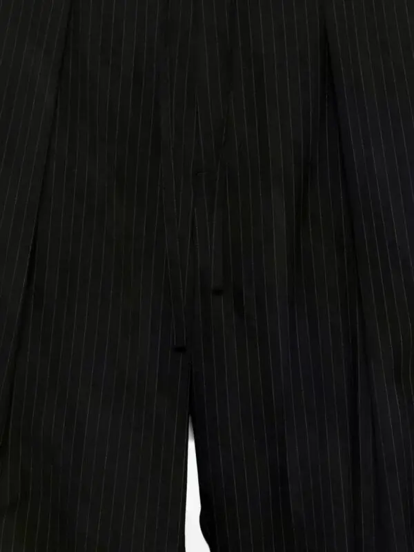 Attachment Pinstripe Trousers - Black